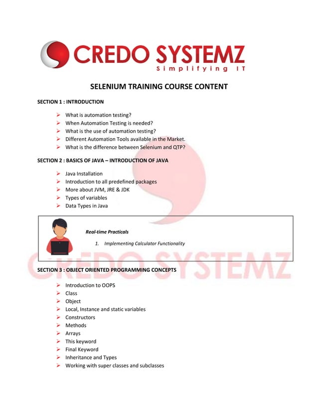Selenium training-course-content | PDF