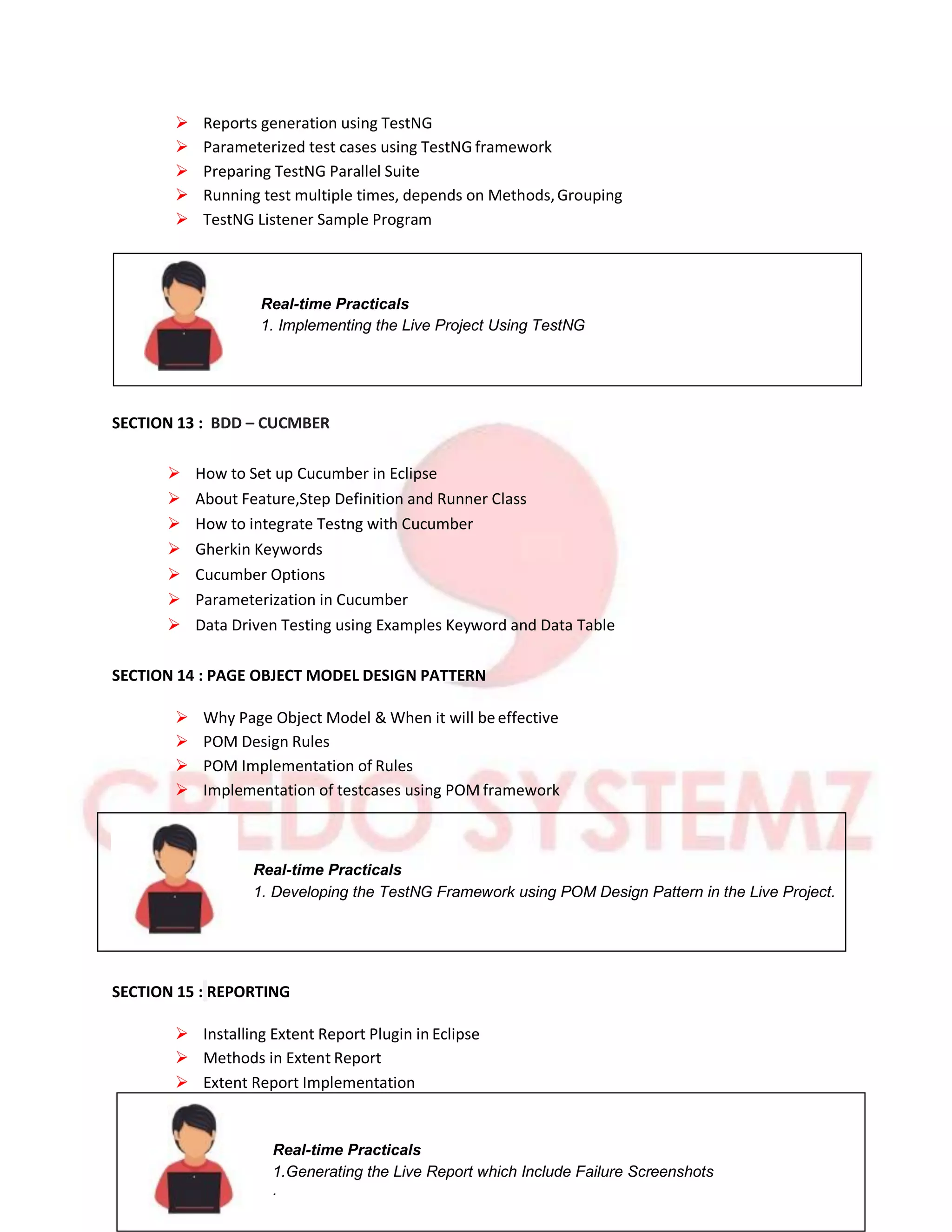 Selenium training-course-content-syllabus-credo systemz | PDF
