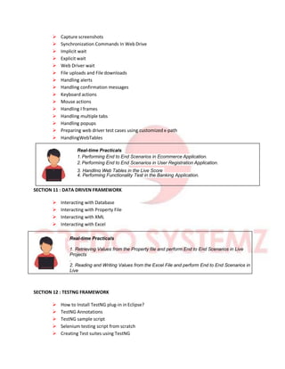 Selenium training-course-content-syllabus-credo systemz | PDF