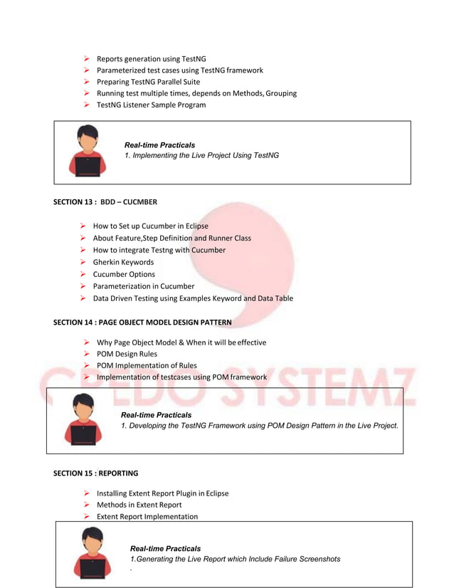 Selenium training-course-content-syllabus-credo systemz | PDF