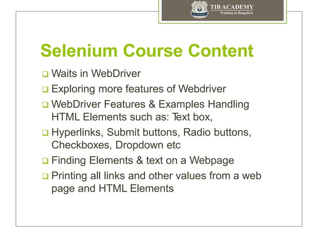 Selenium tutorial to Beginners | PPT