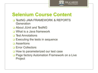 Selenium tutorial to Beginners | PPT