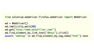 Selenium - what it is and what you can do with it | PPT