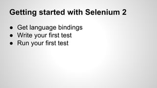 Selenium - what it is and what you can do with it | PPT