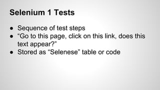 Selenium - what it is and what you can do with it | PPT