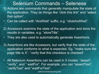 Selenium (1) | PPT | Web Development | Internet