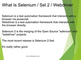 Selenium 2 | PPT