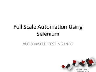 Selenium and Continuous Intergration | PPT