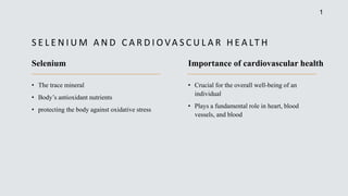 selenium crucial role in safeguarding against cardiovascular disease | PPT