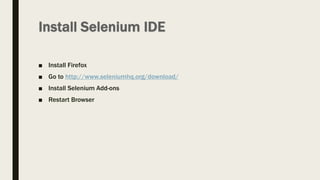 Selenium Automation | PPT