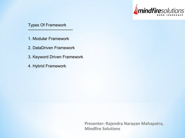 Selenium Automation Framework | PPT Selenium Automation Framework | PPT