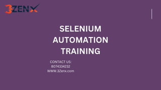 Selenium Automation Training in Hyderabad | PPTX