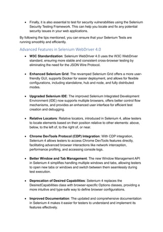 Selenium Automation Testing - A Complete Guide | PDF