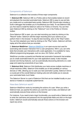 Selenium Automation Testing - A Complete Guide | PDF