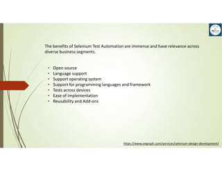 Selenium Automation Testing- Features and Benefits | PPT