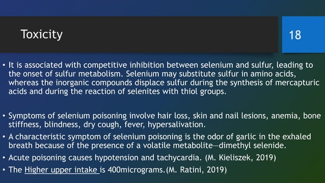 Selenium bch 628 (advanced nutritional biochemistry) | PDF