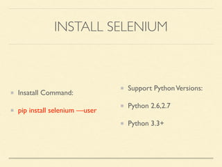 Selenium&behave introduction | PDF | Browsers | Computer Software and Applications