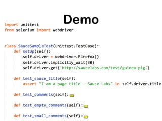 SeleniumCamp 2015 Andrii Soldatenko | PPT