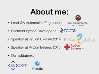 SeleniumCamp 2015 Andrii Soldatenko | PPT