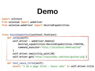 SeleniumCamp 2015 Andrii Soldatenko | PPT