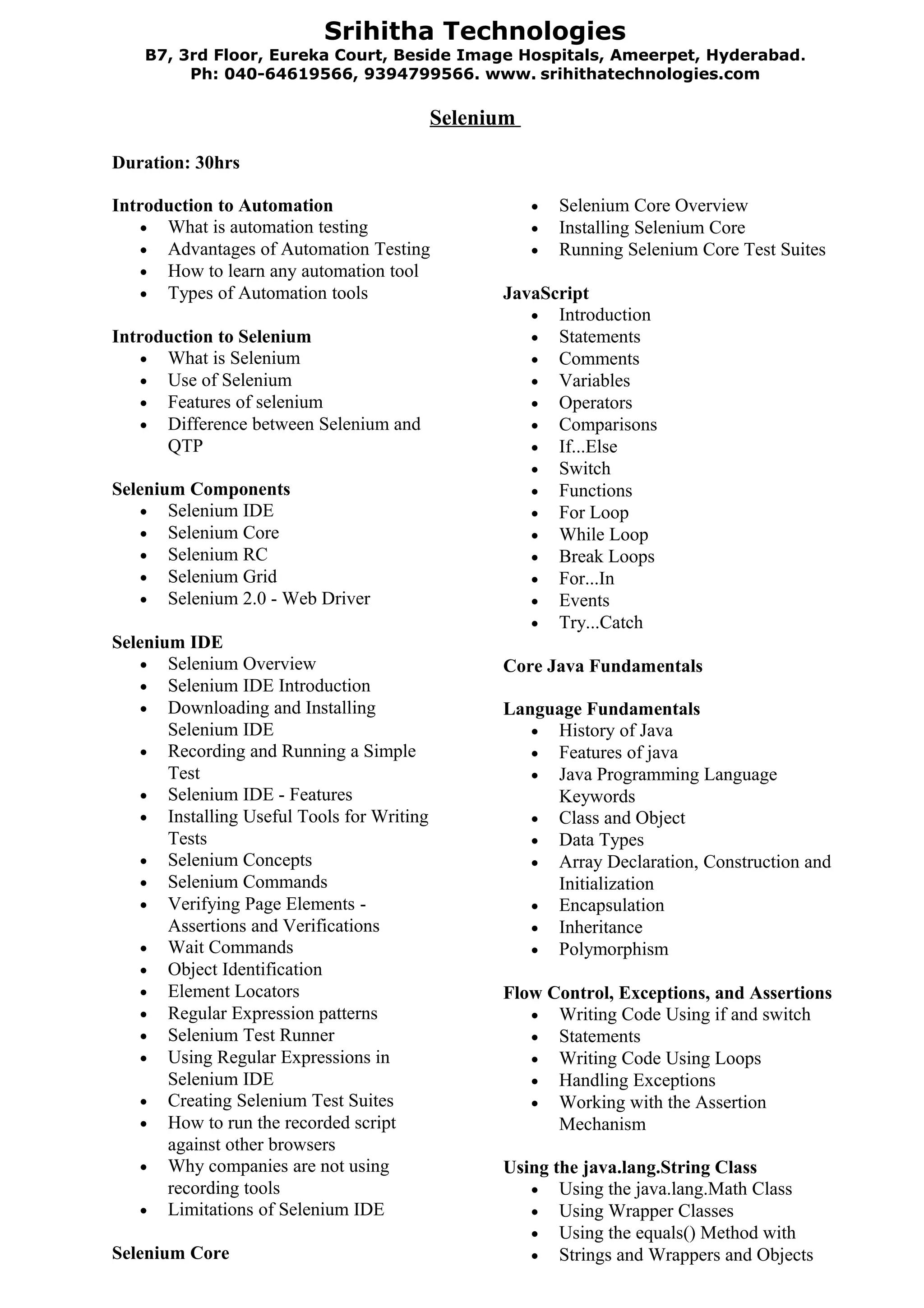 Selenium Classroom Training | PDF Selenium Classroom Training | PDF
