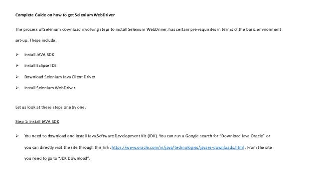Selenium Download: A Complete Tutorial | PPTX