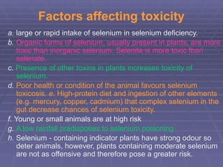 SELENIUM EDITED.pptx selenium toxicity. BVSC | PPTX