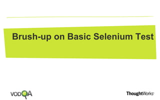Selenium for beginners_vod_qa | PPTX