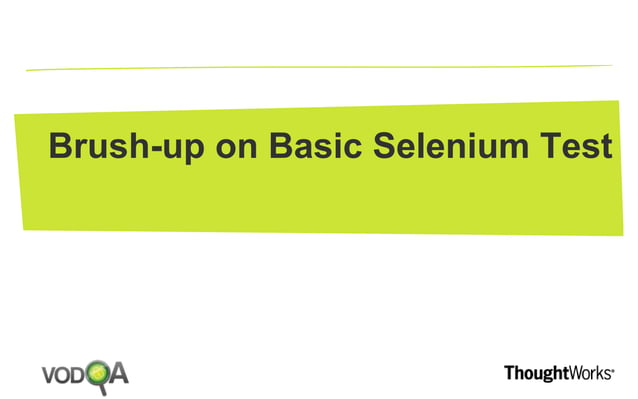 Selenium for beginners_vod_qa | PPTX