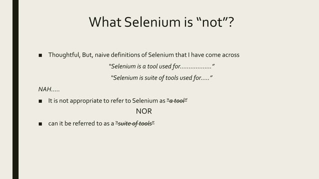 Demystifying Selenium framework | PPT