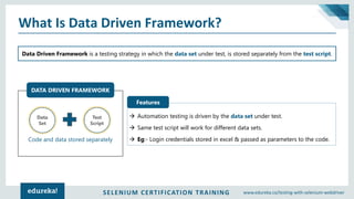 Selenium Framework using Java | Selenium Tutorial | Selenium Training Online | Edureka | PPT