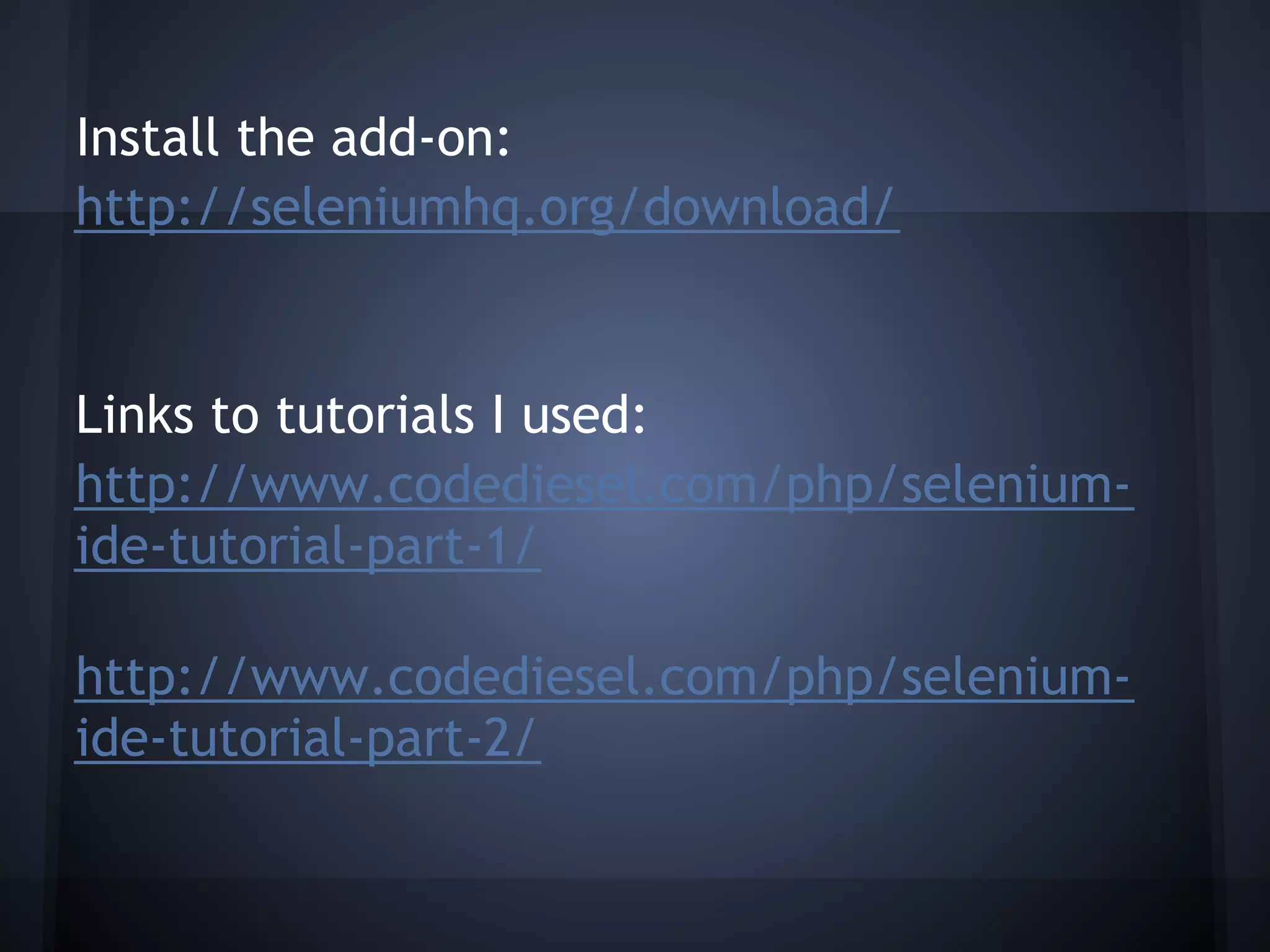 Selenium IDE | PDF