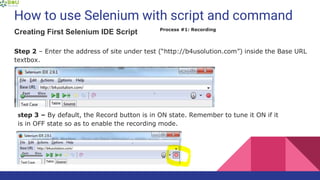 Selenium IDE | PPTX