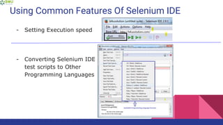 Selenium IDE | PPTX
