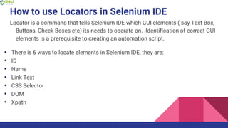 Selenium IDE | PPTX
