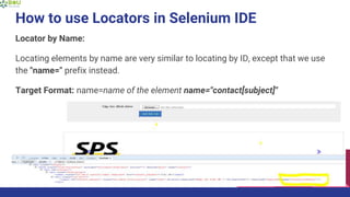 Selenium IDE | PPTX | Browsers | Computer Software and Applications