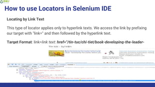 Selenium IDE | PPTX | Browsers | Computer Software and Applications