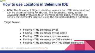 Selenium IDE | PPTX