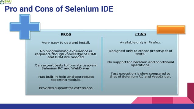 Selenium IDE | PPTX | Browsers | Computer Software and Applications