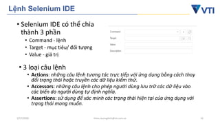 Hướng dẫn sử dụng Selenium ide | PDF