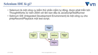 Hướng dẫn sử dụng Selenium ide | PDF