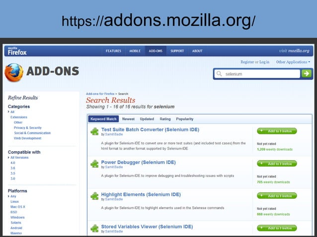 Selenium IDE and Beyond | PPT