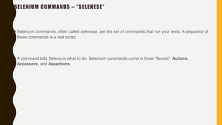 Selenium ide made easy | PPT