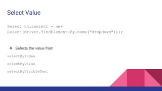 Selenium inputs | PPT