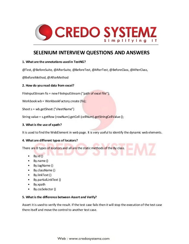 Selenium Interview Questions And Answers selenium-interview-questions-and-answers