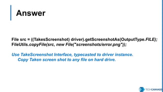 Selenium Interview Questions & Answers | PPT