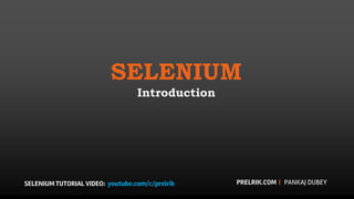 Selenium introduction | PPTX