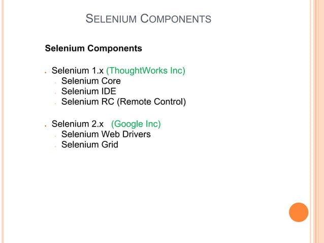 Automation Testing Using Selenium Ppt 0170