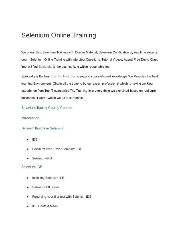 Selenium Online Training.pdf