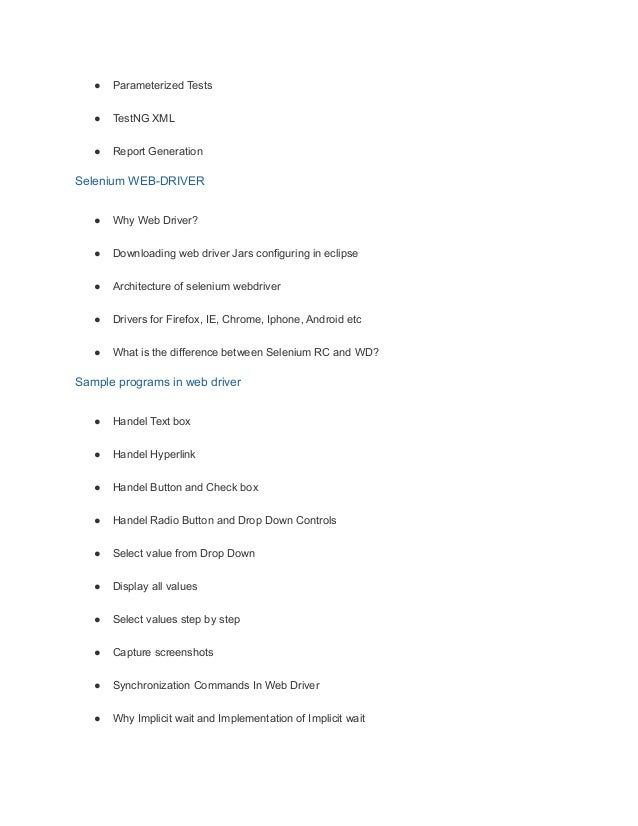 Selenium Online Trainingpdf 